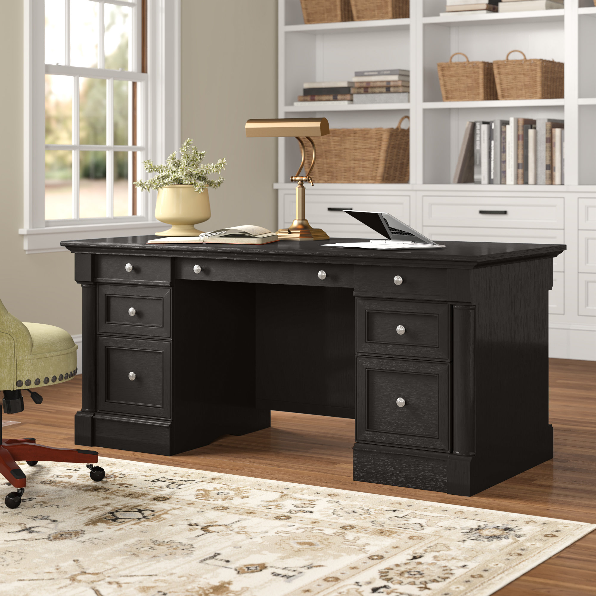 Inbox Zero Radoslava Executive Desk & Reviews | Wayfair