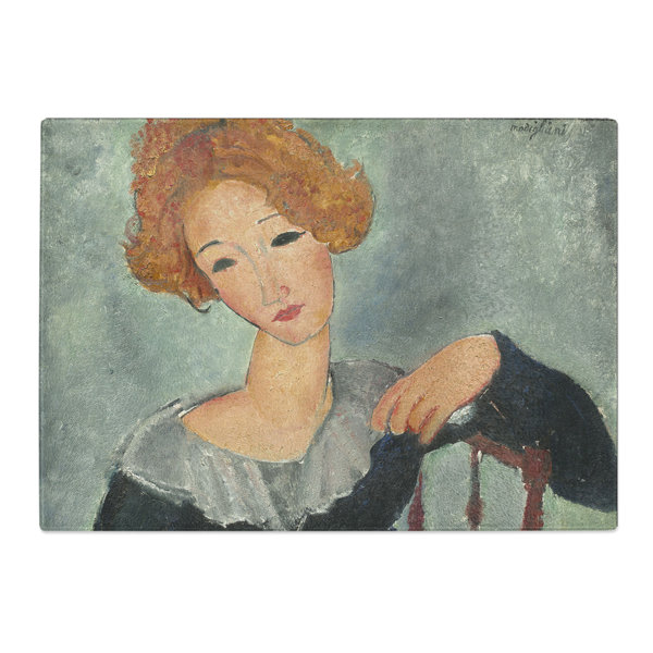 East Urban Home Woman with Red Hair by Amedeo Modigliani Chopping Board ...
