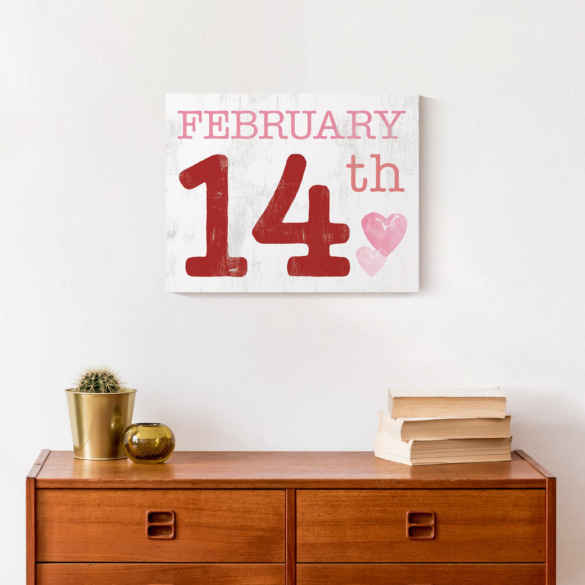 The Holiday Aisle® Feb Val Date Print On Canvas | Wayfair