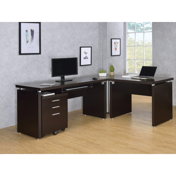 Ebern Designs Wapping 4 L-Shaped Computer Desk Office Set | Wayfair