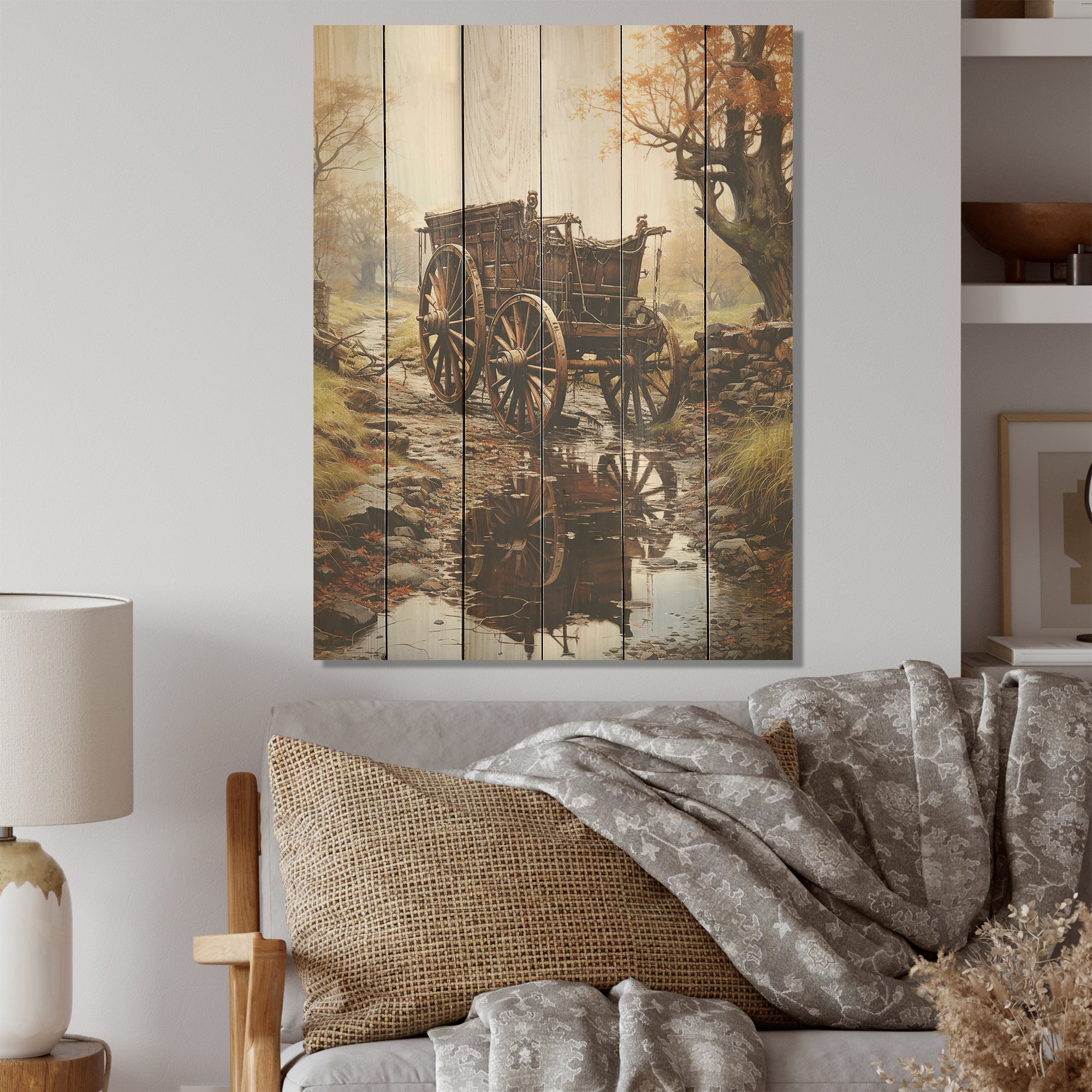Ophelia & Co. Watercolor Old Carriage Cart Memory - Old American Cart ...