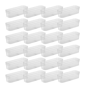 Sterilite Narrow Storage Trays for Desktop & Drawer Organizing, Clear ...