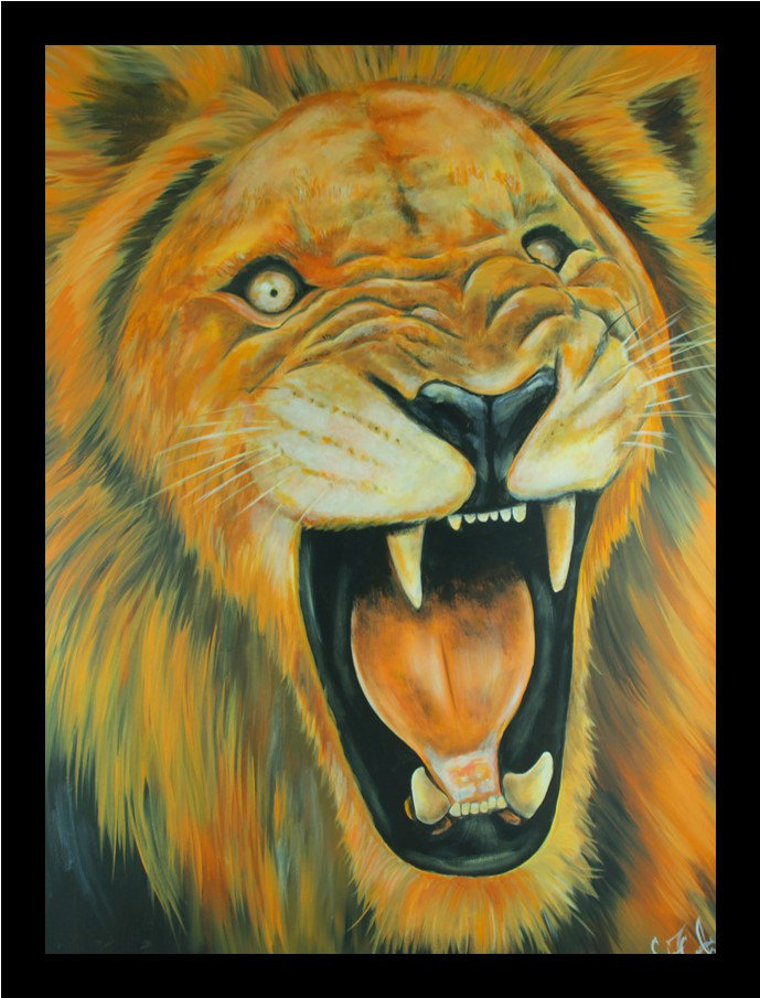 World Menagerie 'Hear Me Roar' Framed Acrylic Painting Print - Wayfair ...