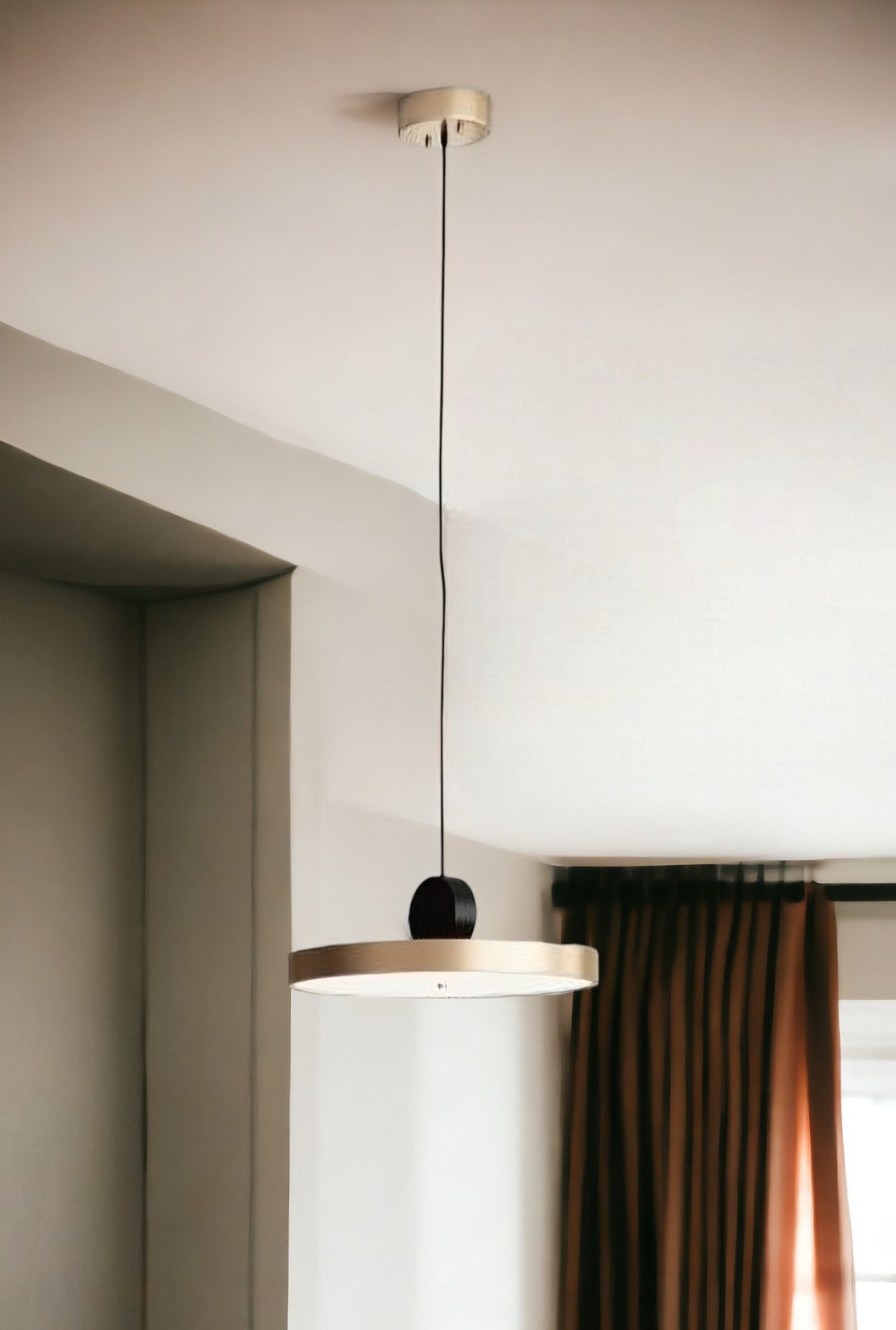Everly Quinn Gold Flat Deco Ceiling Lamp | Wayfair