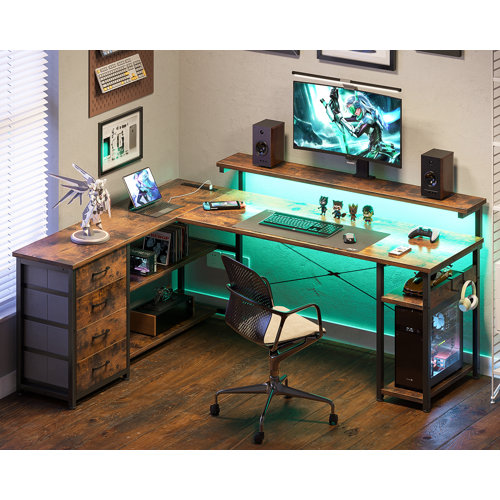 Built-in Outlet Desks You'll Love | Wayfair