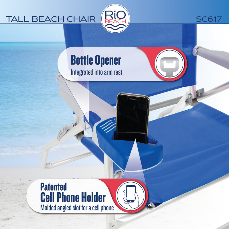 Rio Brands 4 Position Reclining Beach Chair & Reviews | Wayfair