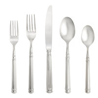 Fortessa Doria 5 Piece 18/10 Stainless Steel Flatware Set, Service for ...