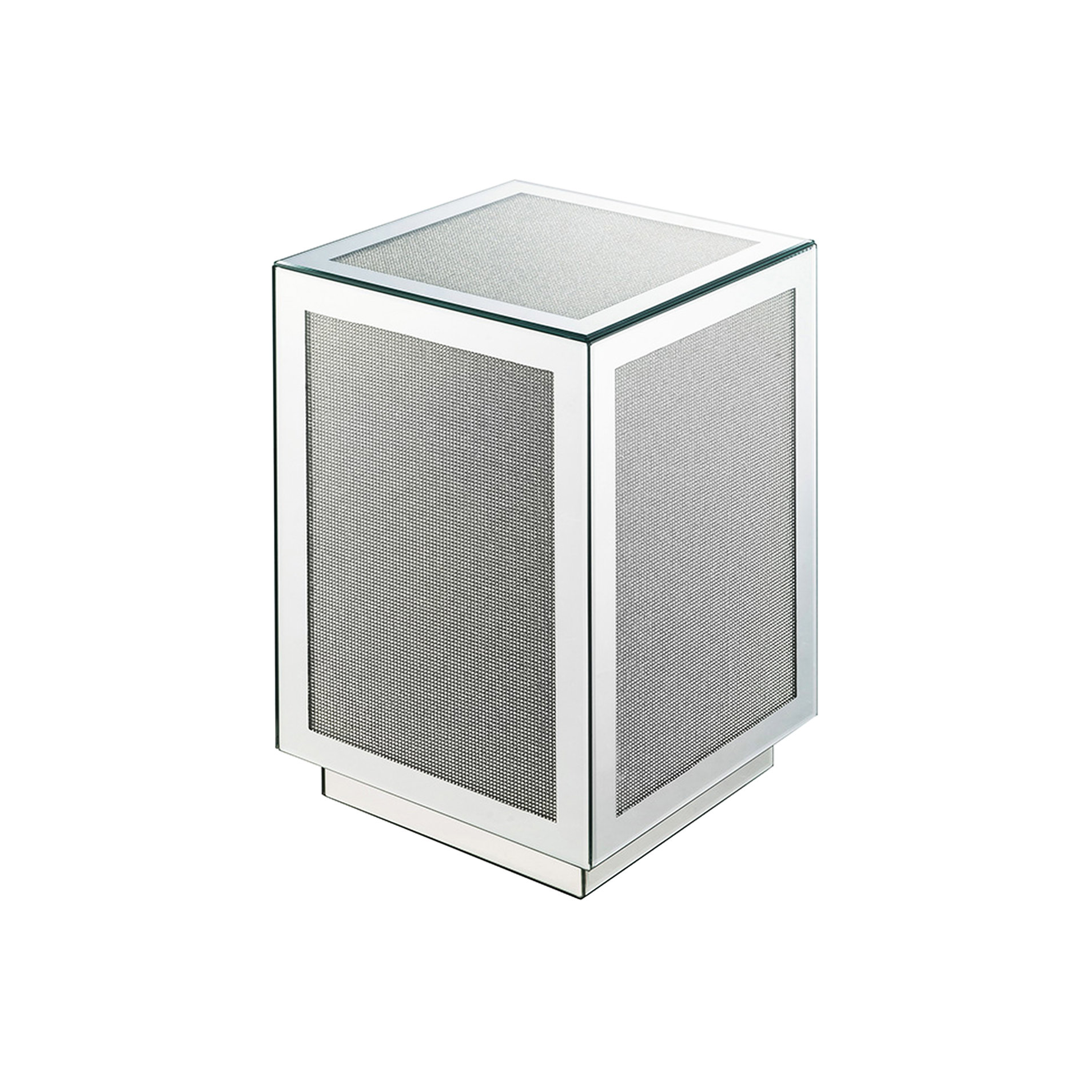 Latitude Run® Mirrored & Faux Diamonds Decorative Fashionable Table ...