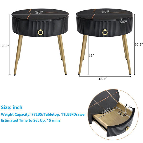 Mercer41 End Table Set (Set Of 2) | Wayfair