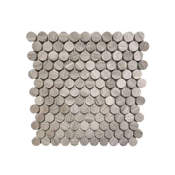 Bloom Stone 1" x 1" Marble Penny round Mosaic Wall & Floor Tile | Wayfair