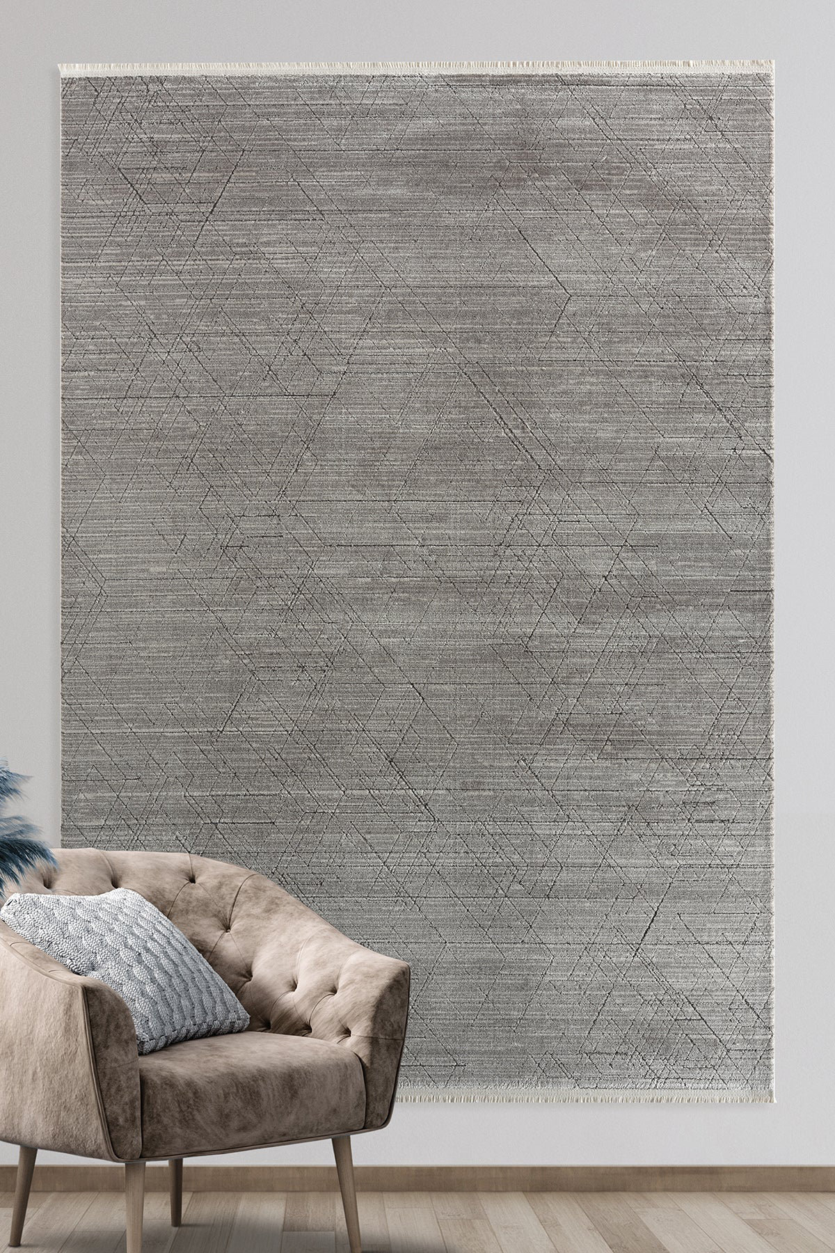 Aegean House Lozan Grey Flat Acrylic Machine Made Area Rug | Wayfair