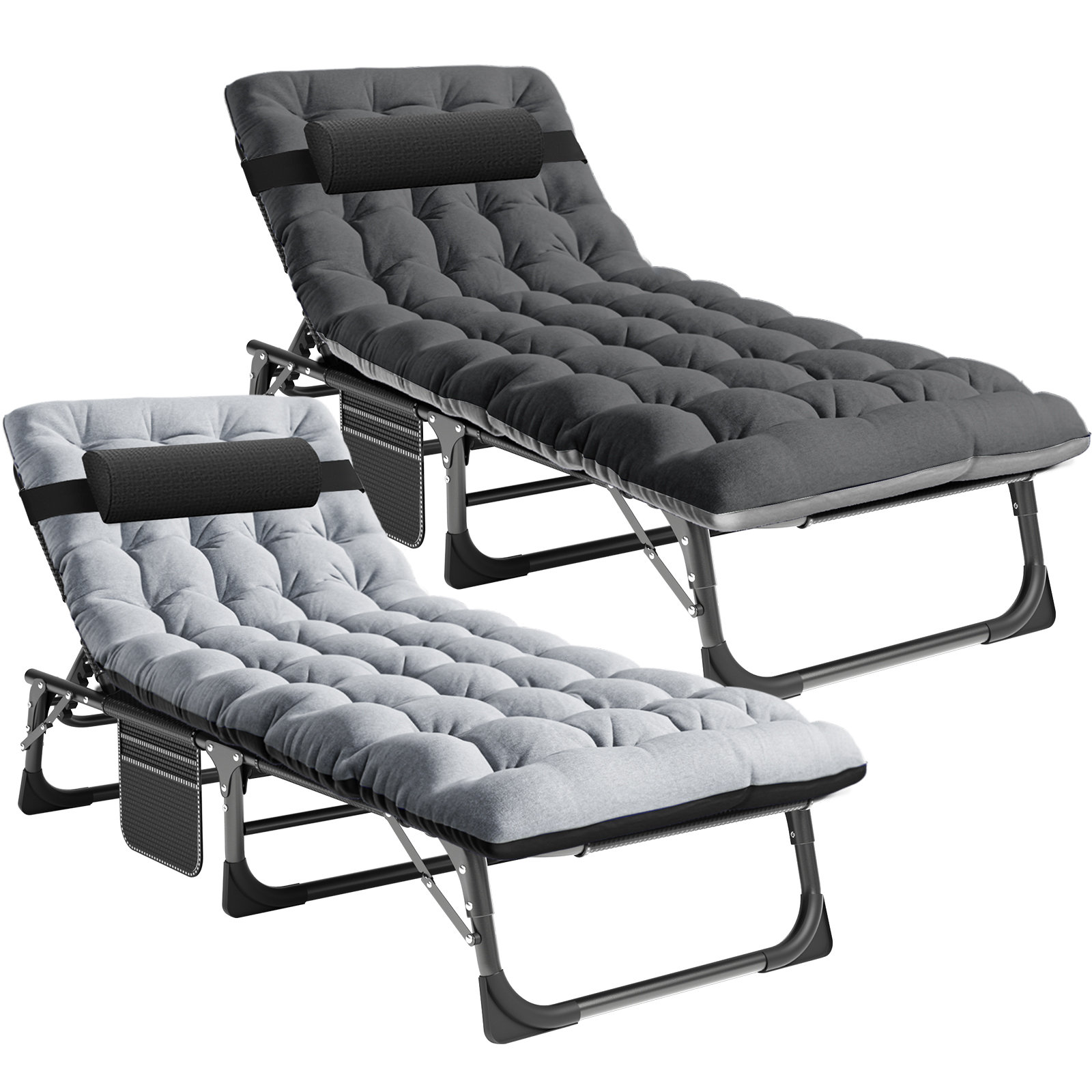 ShangQuan WuLiu Portable Folding Lounge Chair Cots Bed Adjustable 5 ...