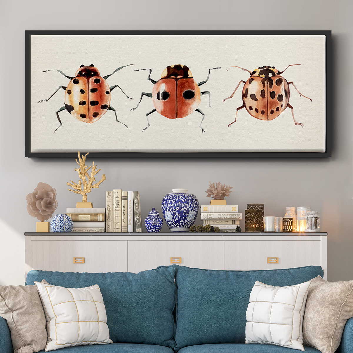 Red Barrel Studio® Ladybug Display II- Framed Canvas | Wayfair