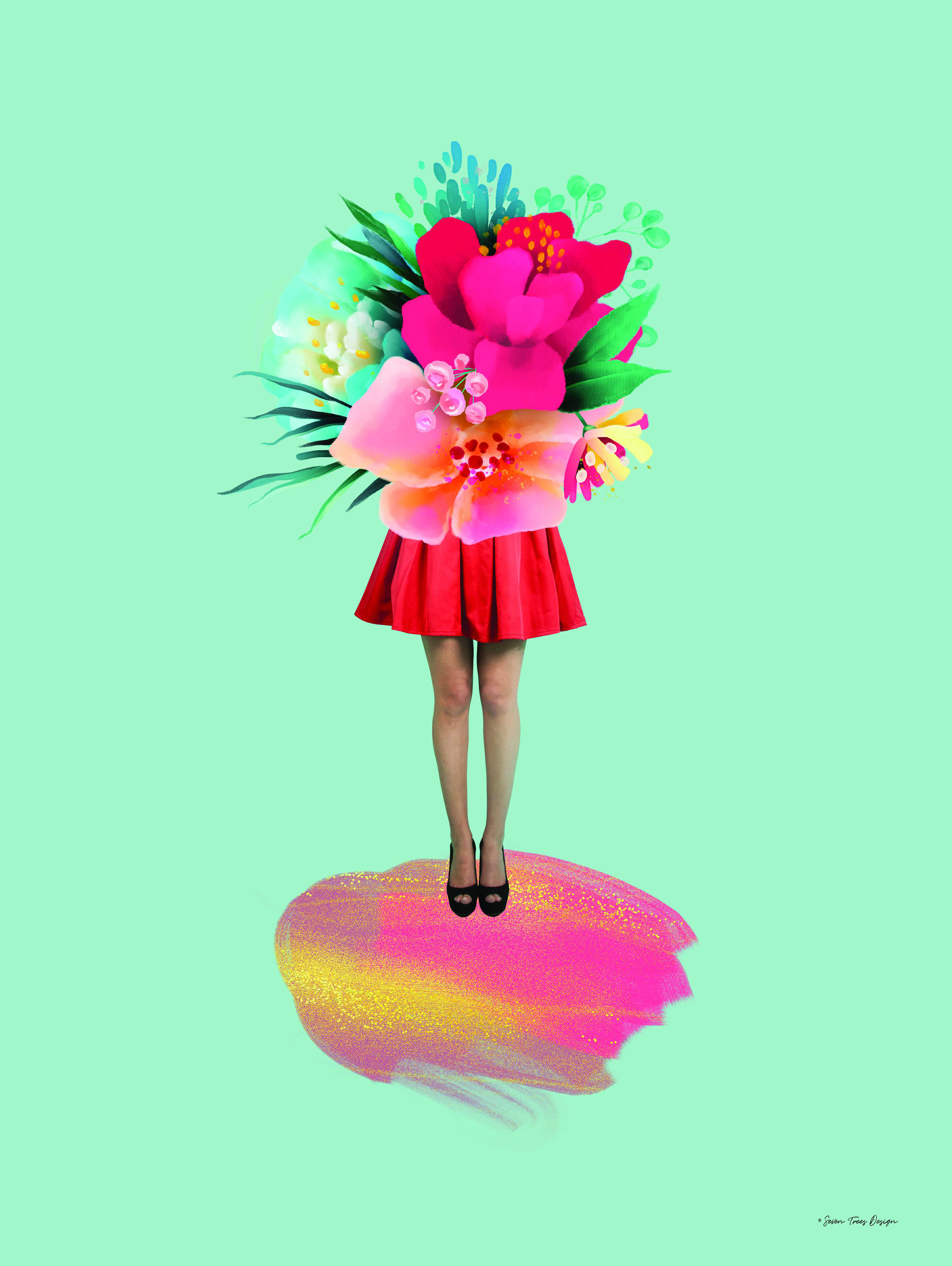 Wildon Home® The Floral Girl - Wrapped Canvas Print | Wayfair