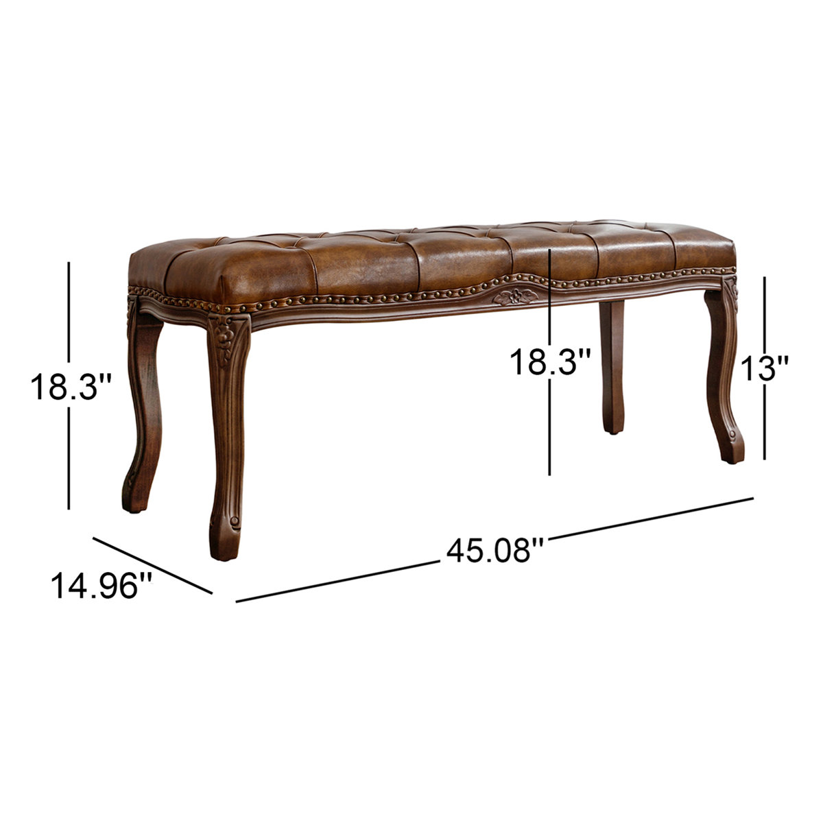 Lark Manor™ Arthurine Faux Leather Bench & Reviews | Wayfair