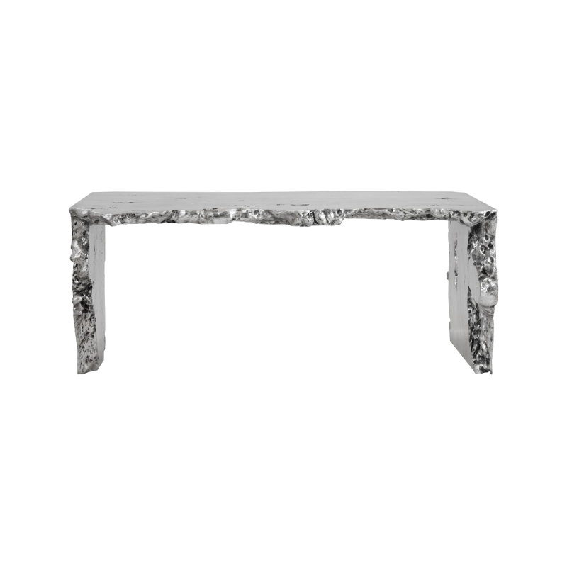 Phillips Collection Waterfall Desk, Silver Leaf | Wayfair