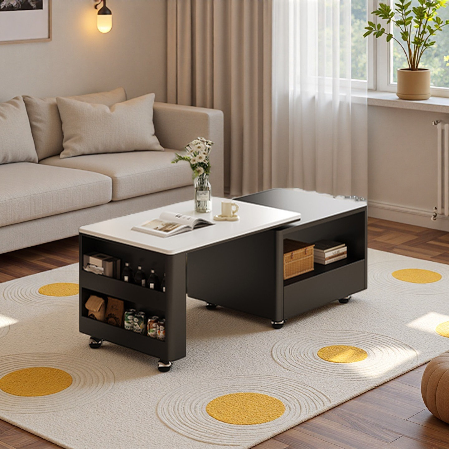 Hokku Designs Modern Retractable Coffee Table | Wayfair