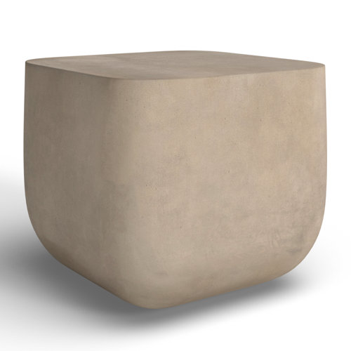 AllModern Elise Concrete Block End Table | Wayfair
