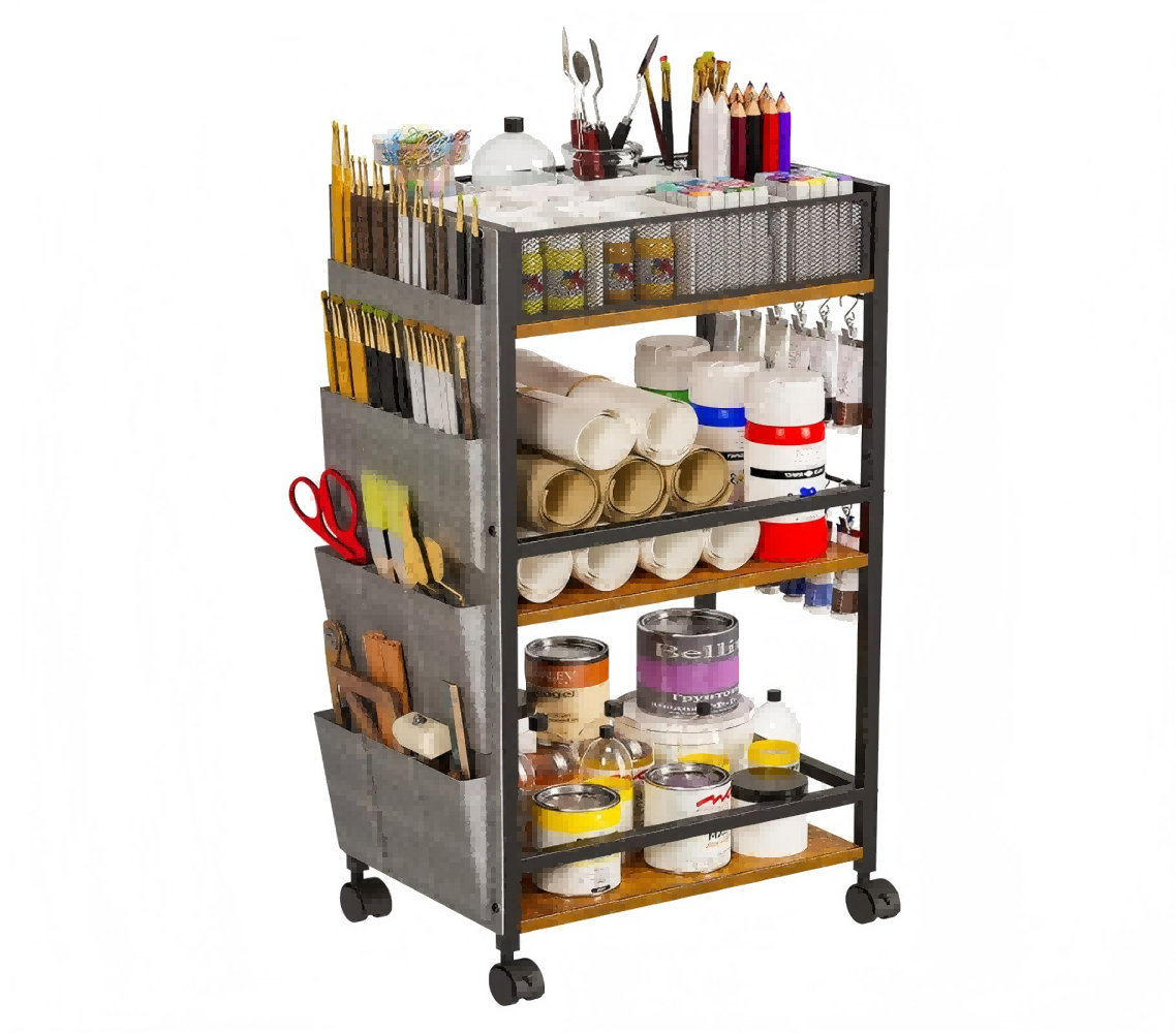XIANGXIELISHE 3 Tier Rolling Craft Cart & Art Cart - Wayfair Canada