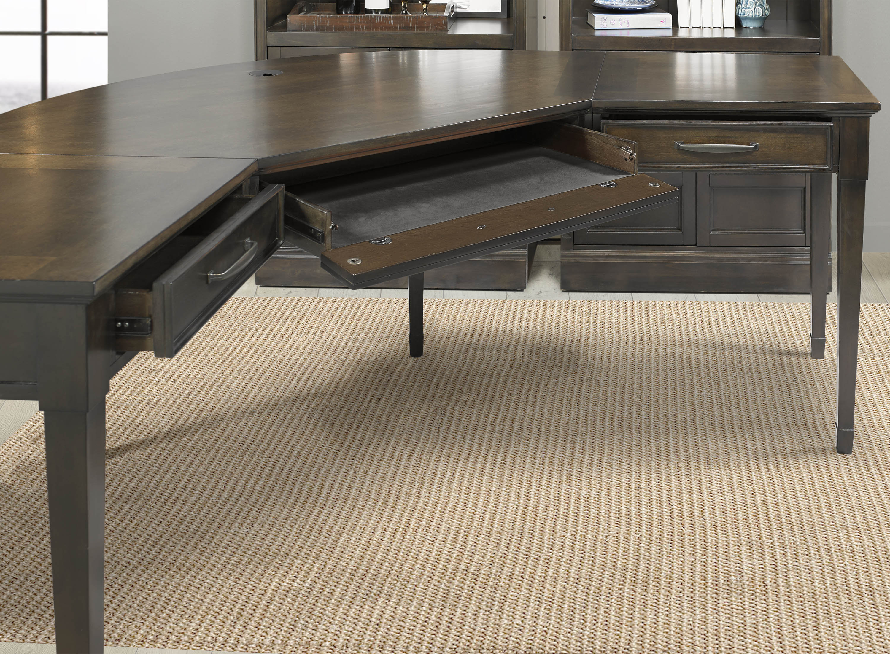 Lark Manor Arhonda L-Shaped Computer Desk with Power Outlet | Wayfair