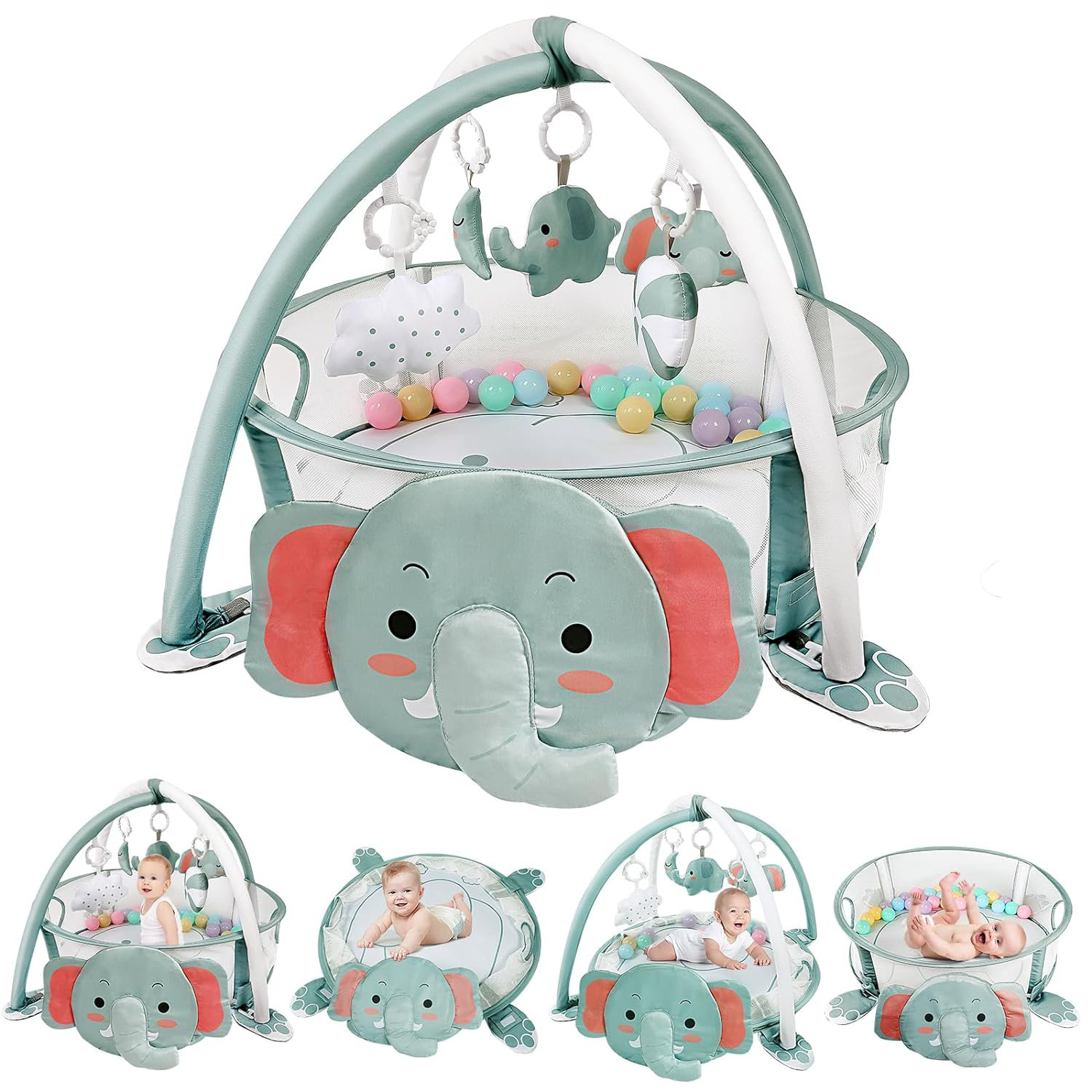 Activity Gym For Tummy Time Baby Play Mat With Piano Gym - Tummy Time ...