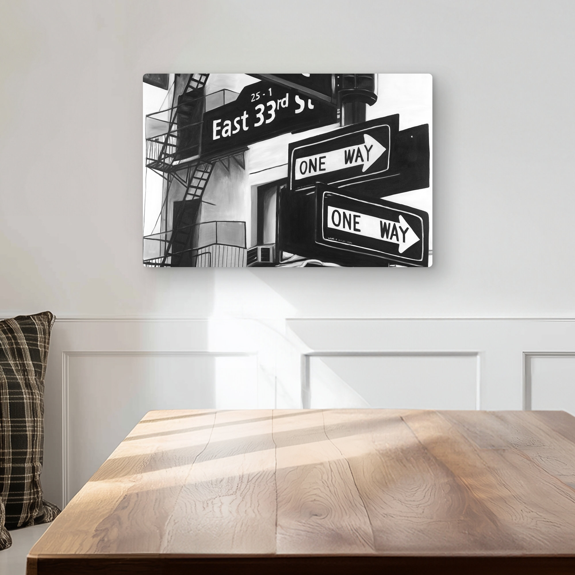 Lark Manor™ New York City Signs Metal Print - Building Typo Home Decor ...