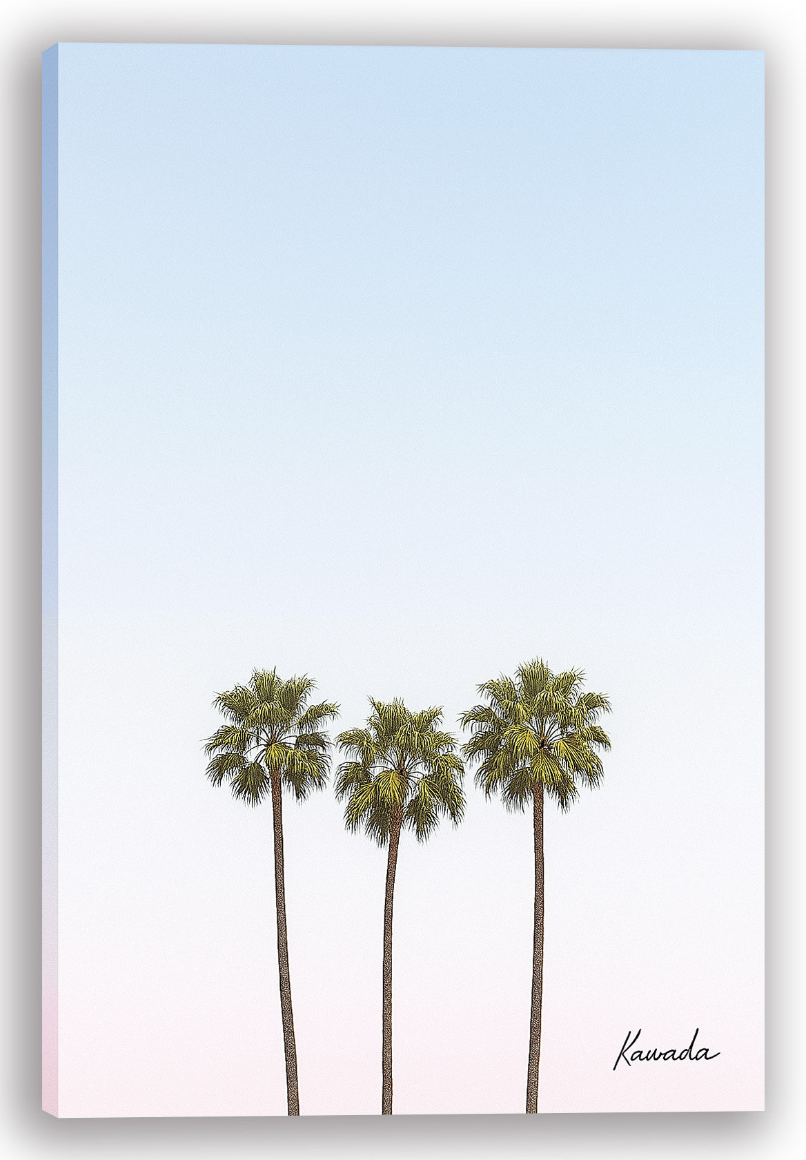 Bay Isle Home™ Palm Trio – Sunset Pastel Palm Tree Canvas Wall Art ...