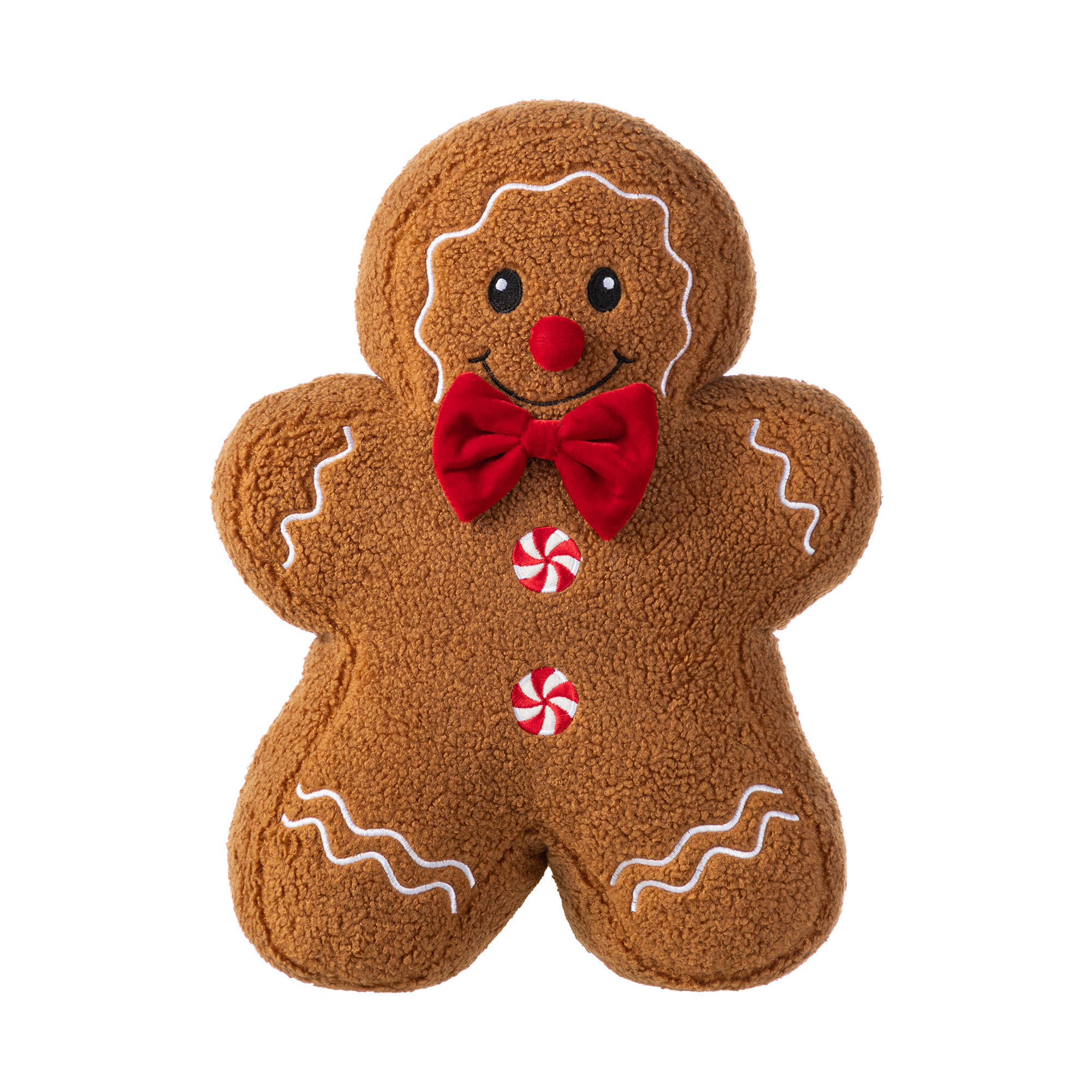 Charlton Home® 15"H Christmas Gingerbread Man Shaped Pillow | Wayfair