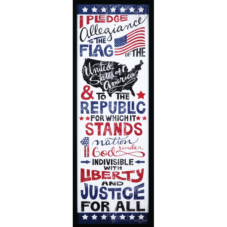 Art Effects Pledge Of Allegiance Framed On Paper by Susan Ball ...