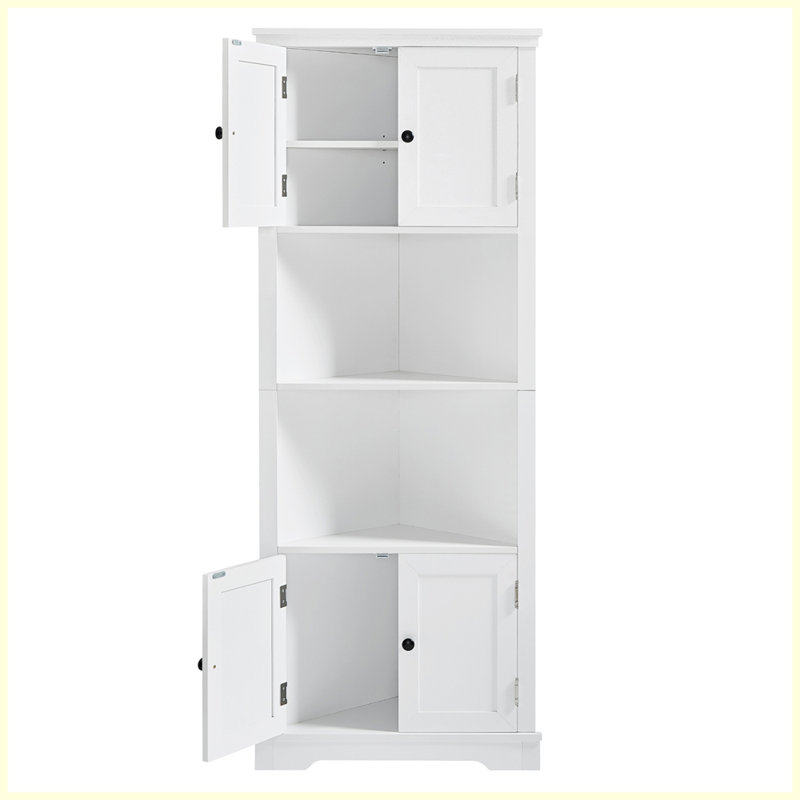VODYXSEG Modern Corner Cabinet with Doors and Adjustable Shelf | Wayfair
