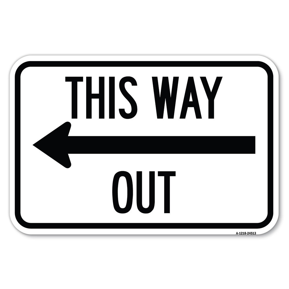 SignMission This Way Out (Left Arrow)/24513 | Wayfair