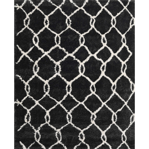 World Menagerie Hamish Handmade Wool Black Rug | Wayfair