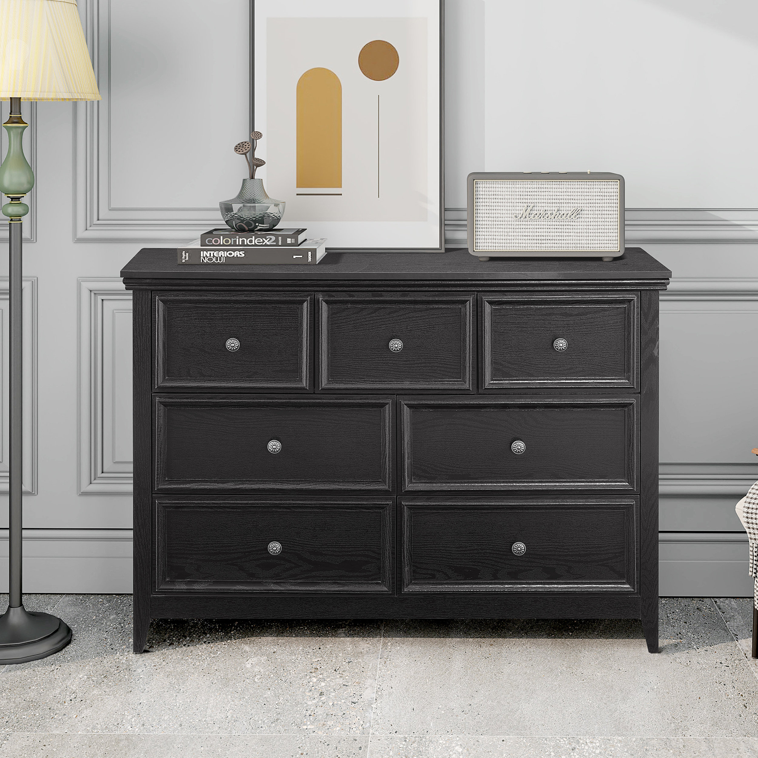 Lark Manor Uniontown 7 Piece Medium Density Fiberboard (MDF) Storage ...