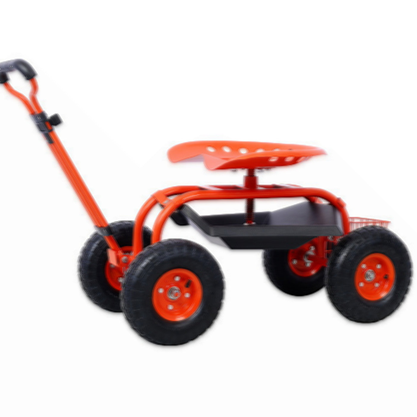 GZMWON Garden Cart Rolling Scooter, Adjustable Height Heavy Duty ...