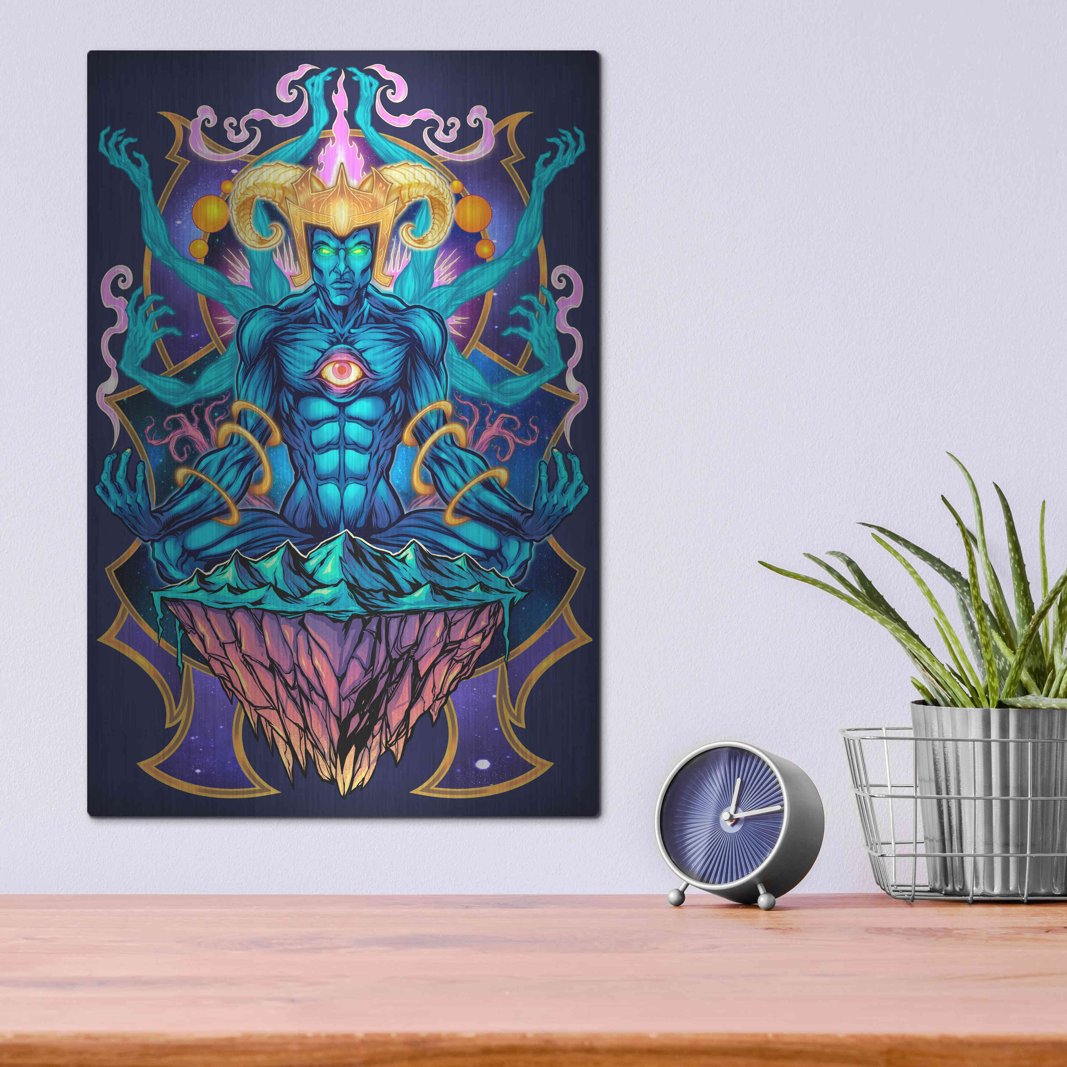 Bungalow Rose 'Psychedelic Meditating God' by Flyland Designs, Metal ...