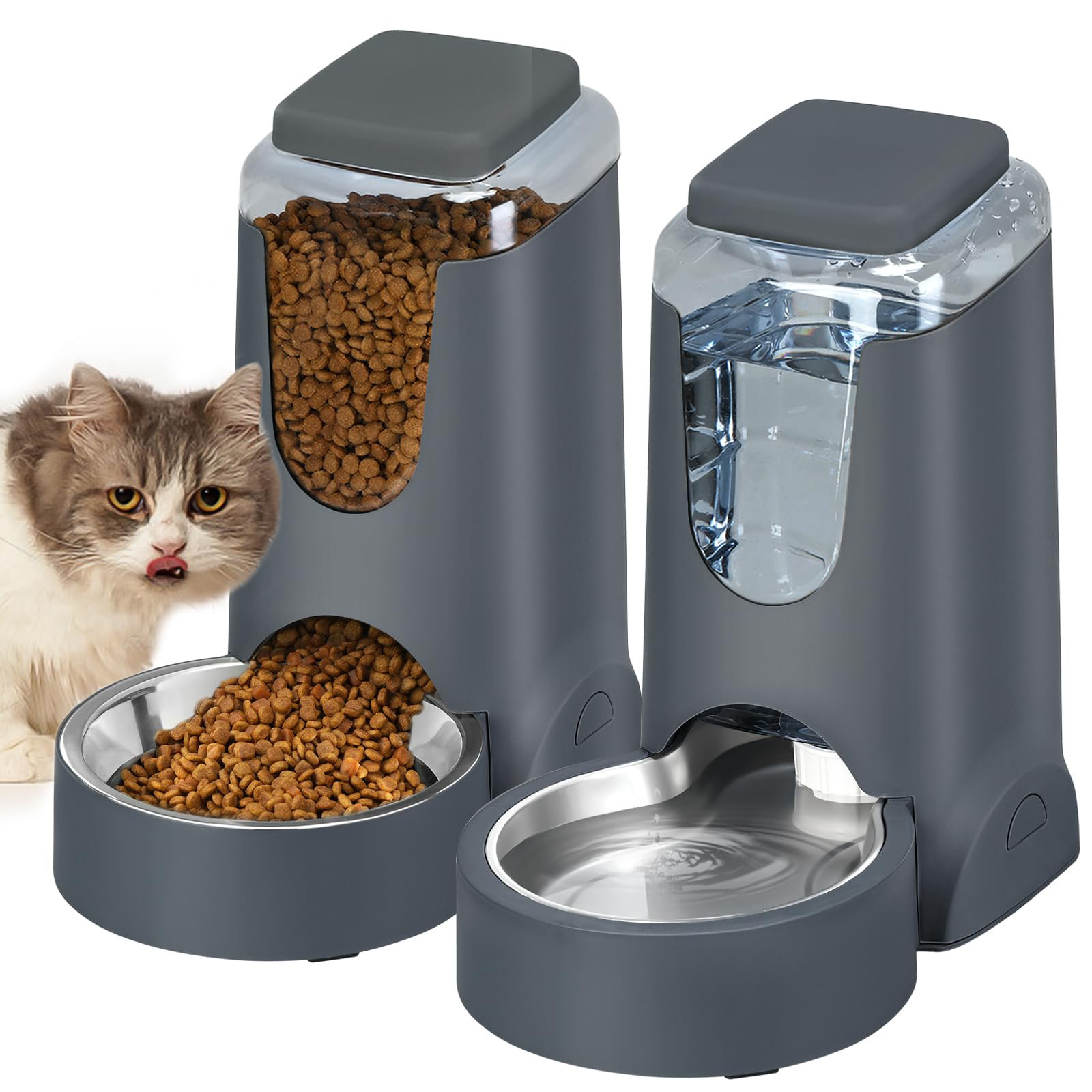 UNIVERSAL WINDOW SOLUTIONS Automatic Cat Feeder And Waterer With ...