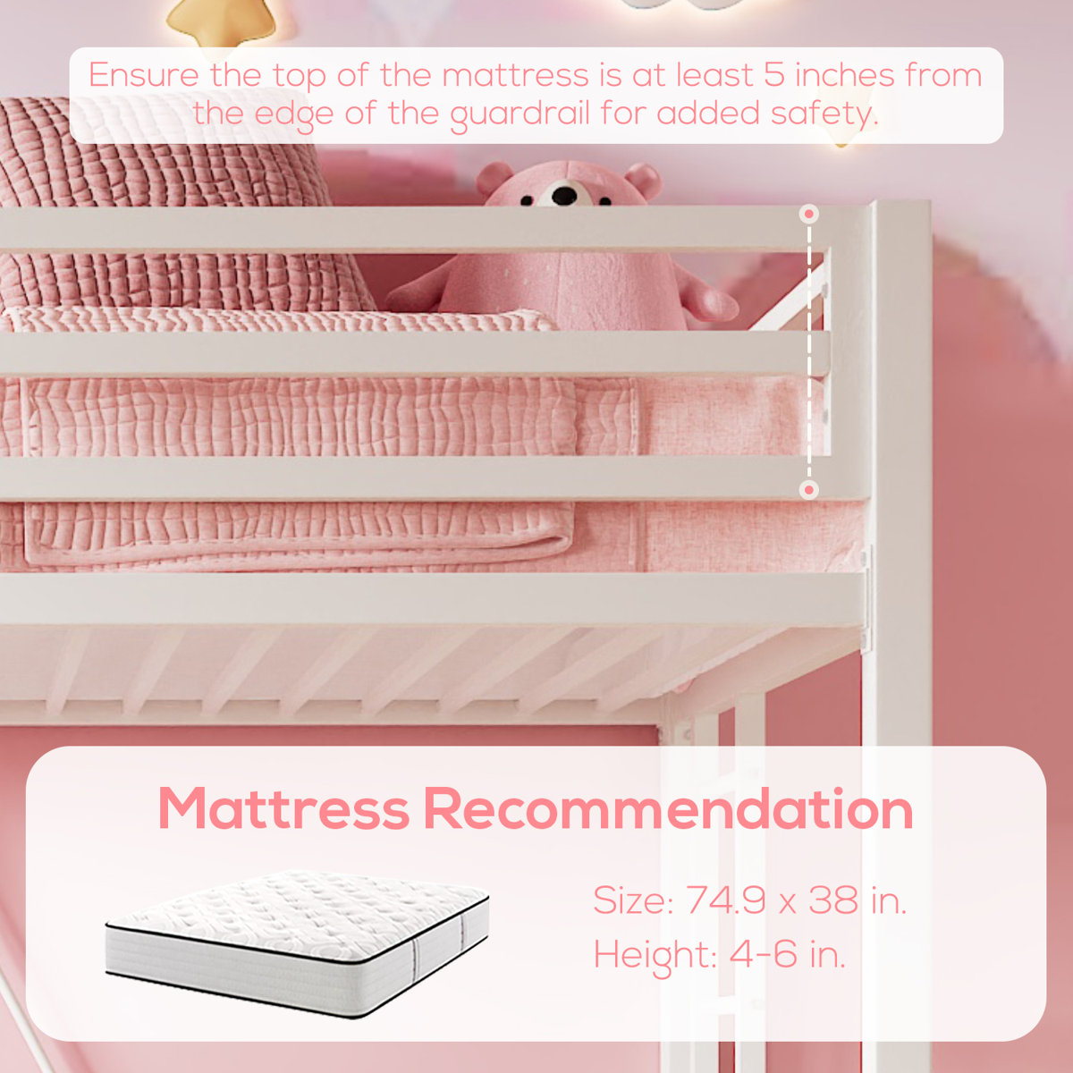 Isabelle & Max™ Braga Twin Platforms Loft Bed by Isabelle & Max ...