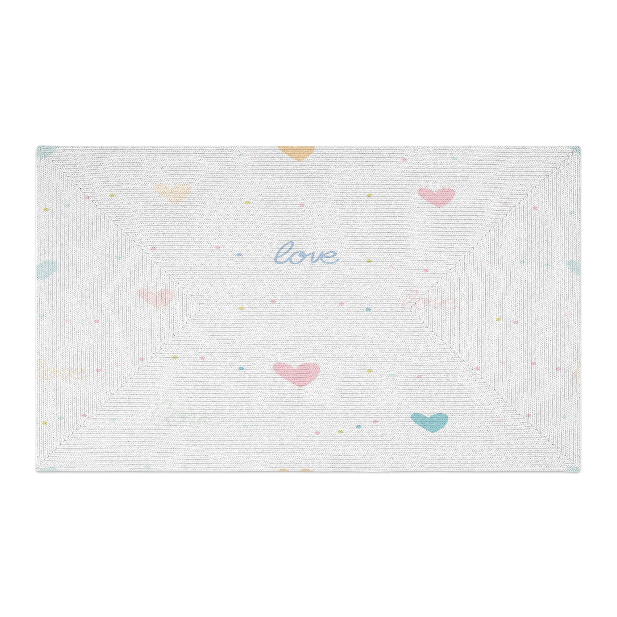 Red Barrel Studio® Heart Symbols of Affection Braided Rug | Wayfair