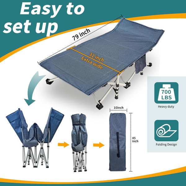 zhejiangyoumanuoguangdiangufenyouxiangongsi 32" Wide Camping Cot with ...