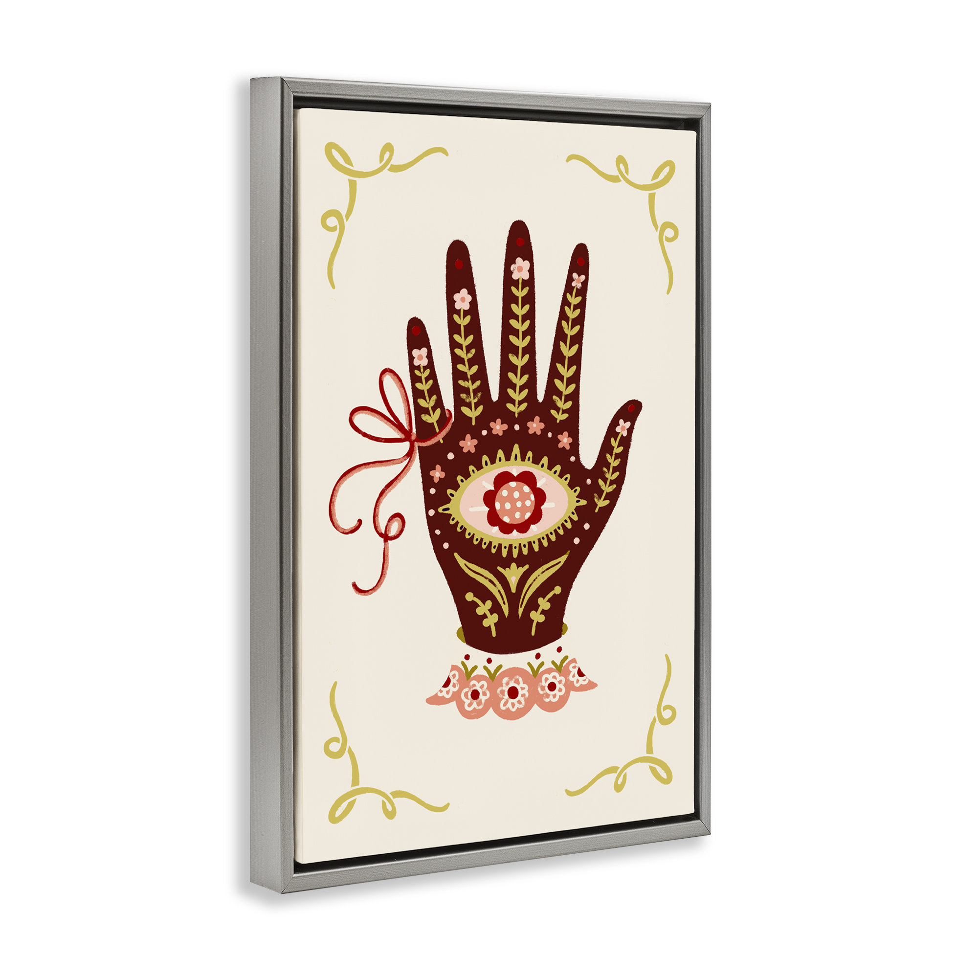 Bungalow Rose Boho Folk Style Hand Floating Frame, design by Hannah ...