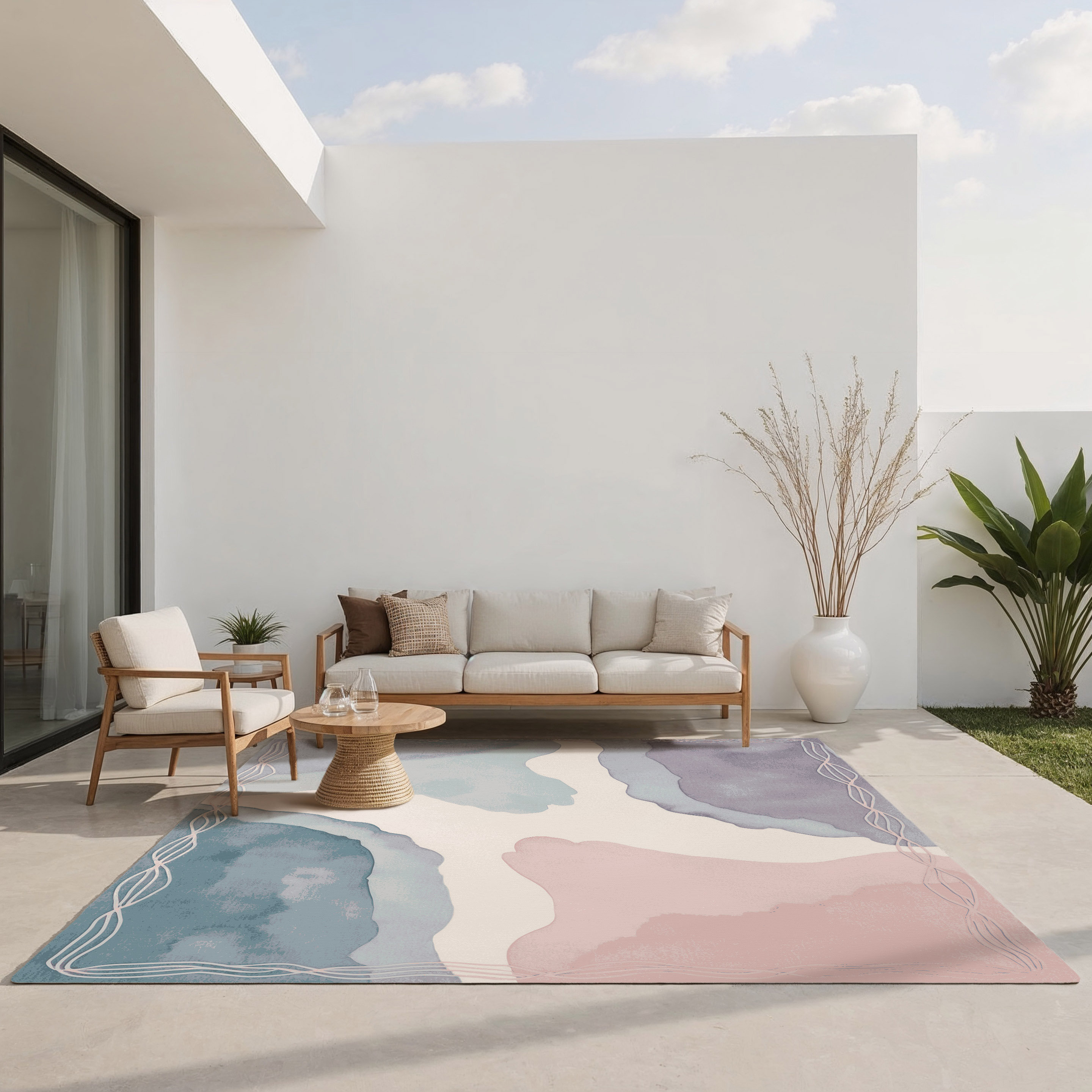 Wrought Studio™ Dawn Tides Indoor And Outdoor Area Rug | Wayfair