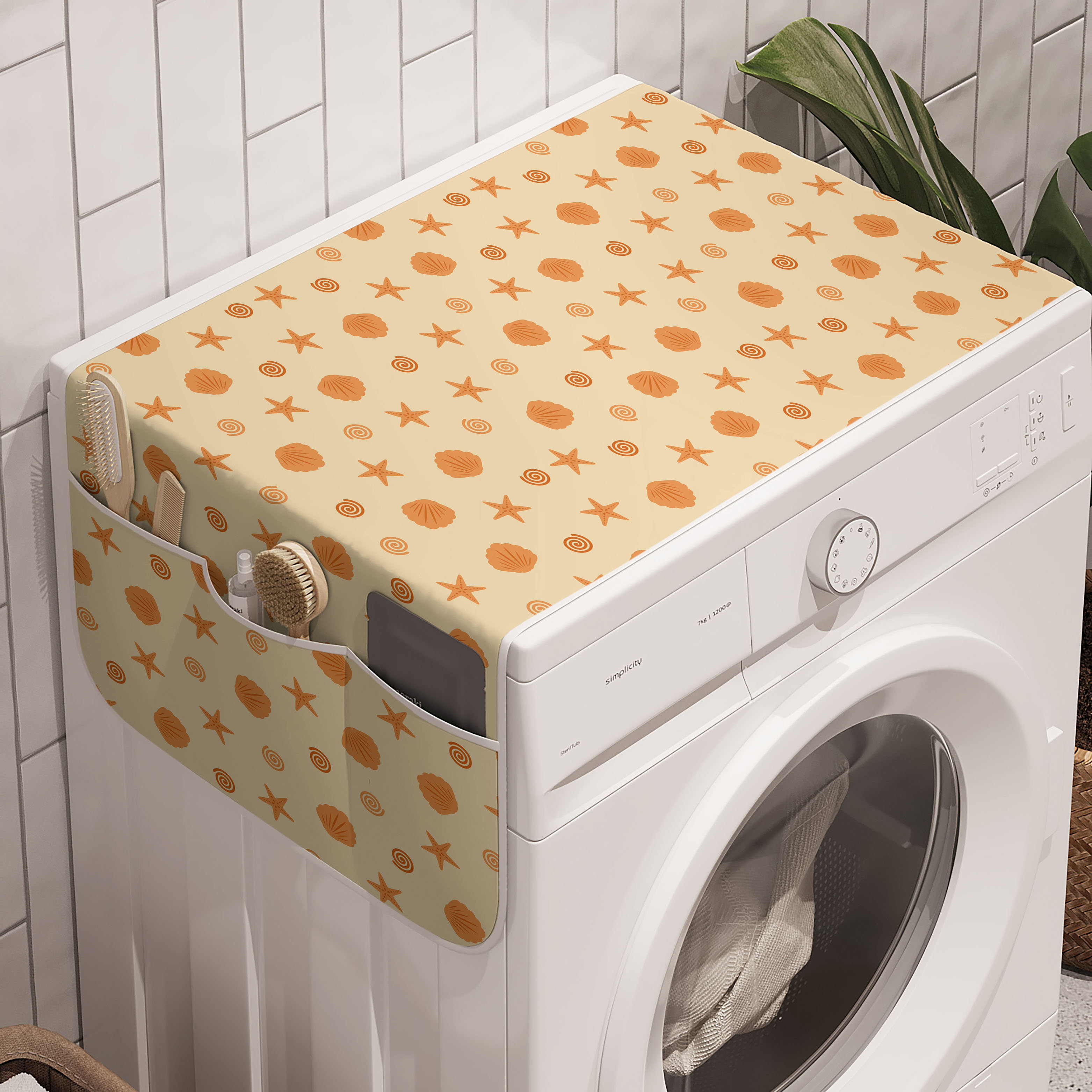 East Urban Home Starfish Washing Machine Organizer Pack of 2 47" x 18.5 ...