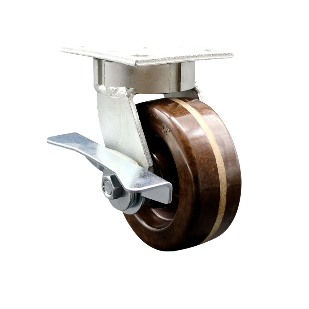 Service Caster Kingpinle High Temp Swivel Caster with Brake | Wayfair