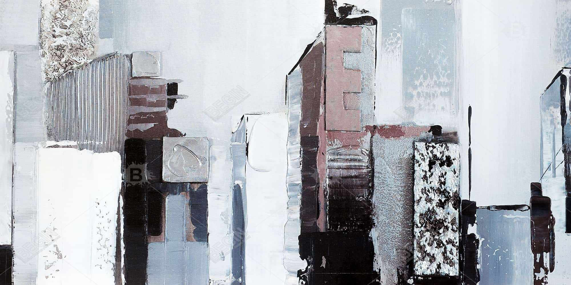 Begin Edition International Inc. Abstract building shapes - 15.75"x31 ...