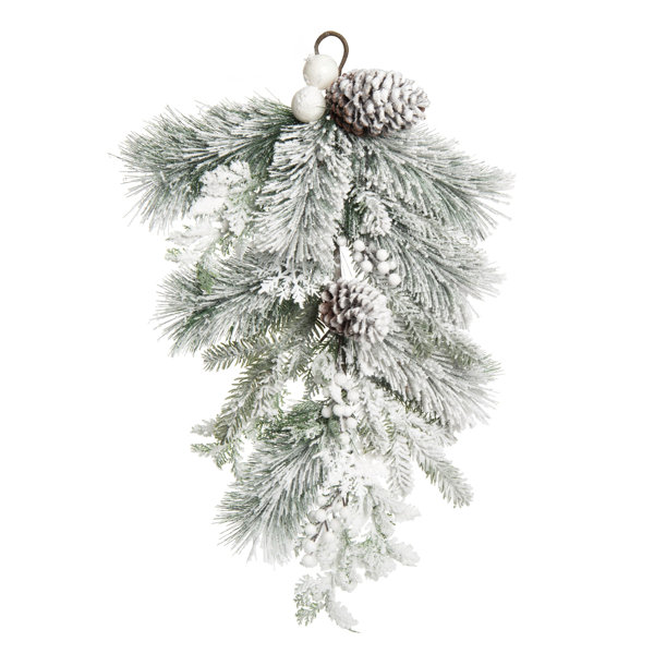 The Holiday Aisle® Frosted Swag | Wayfair