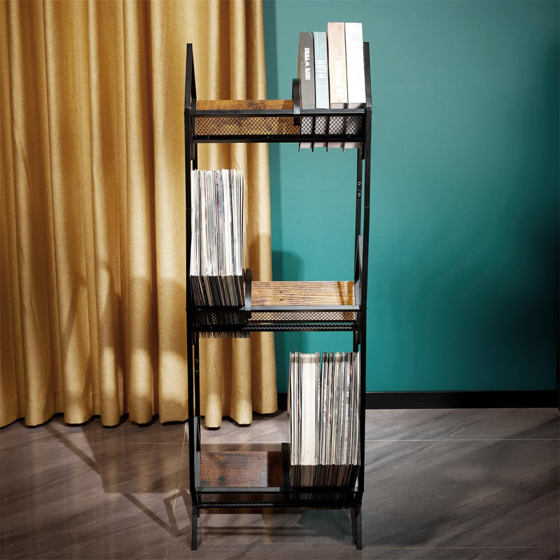 17 Stories 3-Tier Vinyl Record Storage Rack | Wayfair