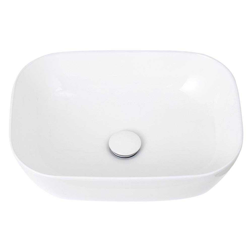 Belfry Bathroom 460mm L x 320mm W Chrome Ceramic Oval Sink | Wayfair.co.uk
