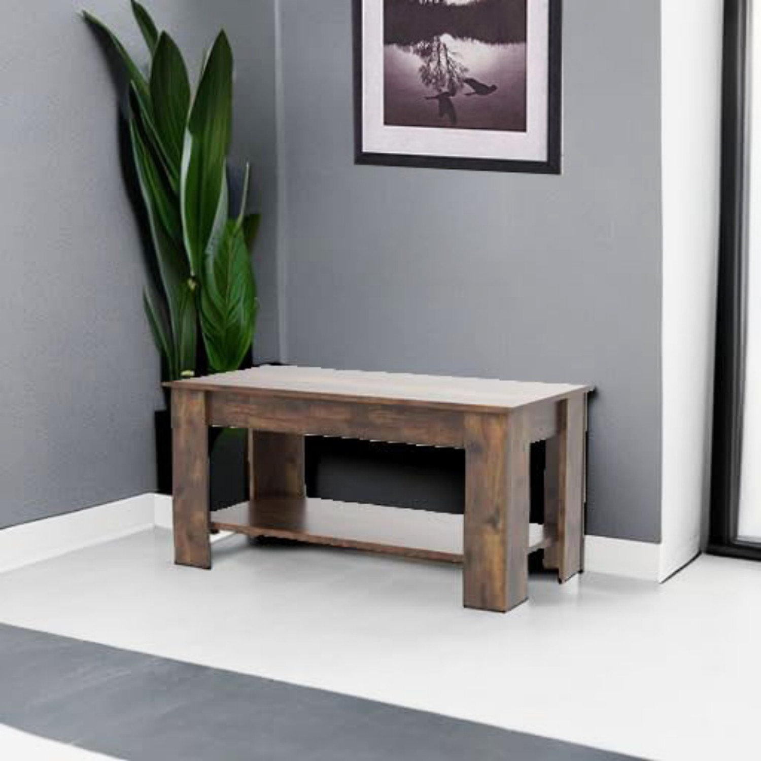 AKLOV Lift-Up Coffee Table with Hidden Compartments and Storage Shelves ...