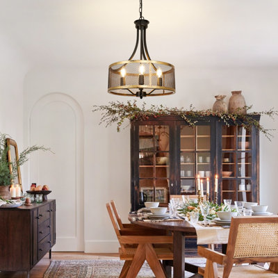 17 Stories Ilany 4 - Light Dimmable Lantern Cylinder Chandelier ...