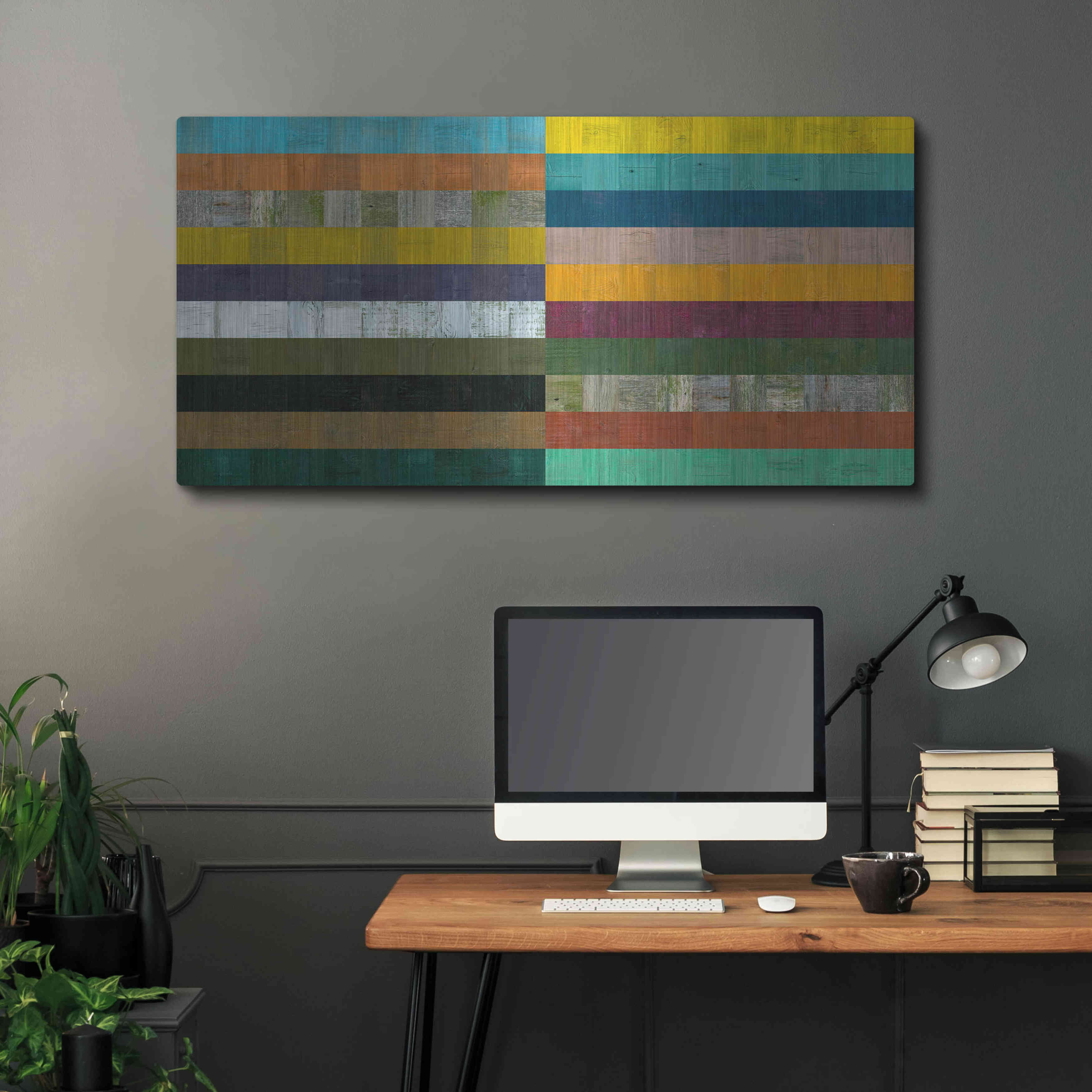 Orren Ellis 'Wooden Abstract VIII' by Michelle Calkins, Metal Wall Art ...